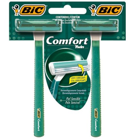 Aparelho Barbear Bic Comfort Twin Pele Sensitive Com 2 Unidades - Lojas ...