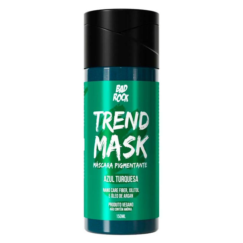 Máscara Pigmentante Bad Rock Trend Mask Azul Turquesa 150ml - Lojas Rede